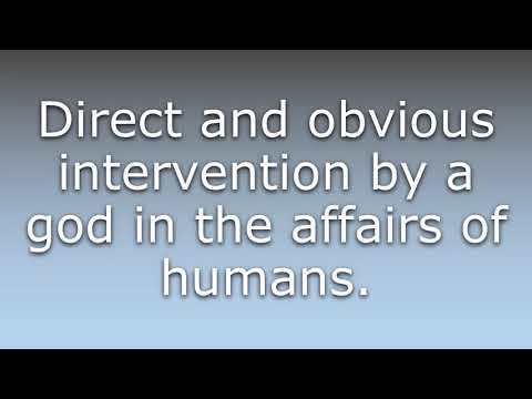 What does Divine intervention mean?