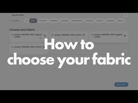 How to choose a Fabric on LabwearOS (fabric tab)