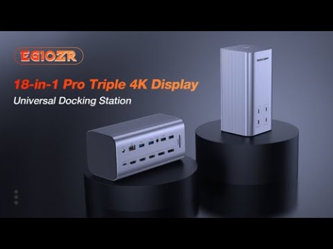 EGIOZR Pro: 18-in-1 Triple 4K Display USB-C Docking Station