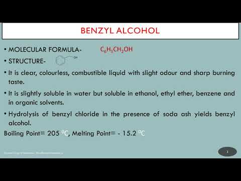 STRUCTURE and USES OF BENZYL ALCOHOL