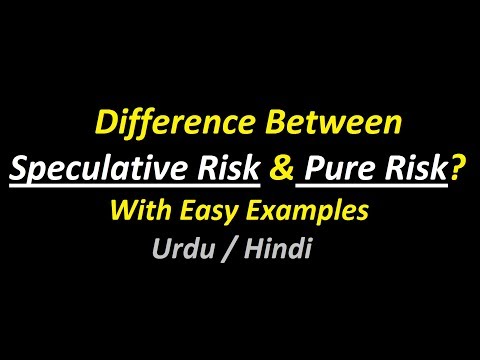 What is Speculative Risk & Pure Risk ? Urdu / Hindi