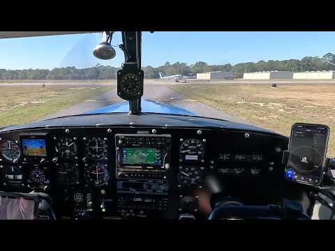 Action Packed 20 Minutes - Milton (2R4) to Pensacola (82J) w/ RNAV Approach at KPNS - Cockpit & ATC