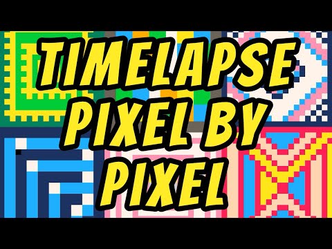 Pixel Art Drawing Timelapse | Abstract Squares #shorts