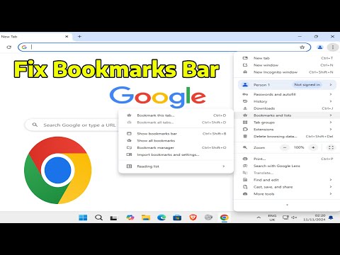 How To Fix Bookmarks Bar Missing in Google Chrome Browser (Restore Bookmark Bar)