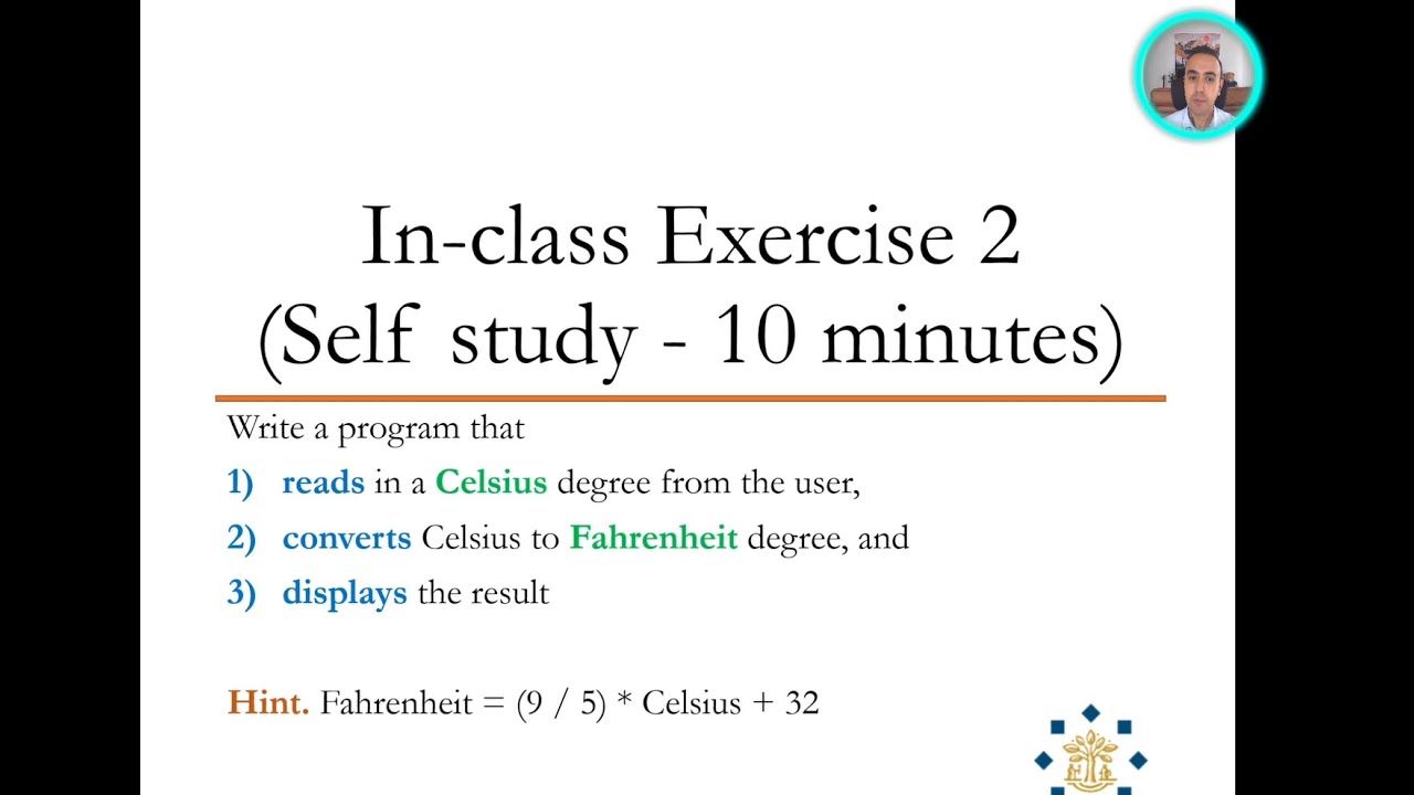 Lecture 2.2 (Elementary Programming)