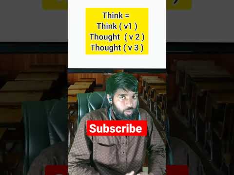 Think verb forms v1 v2 v3 #shorts #verbsinenglish