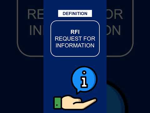What is a Request for Information RFI ? #shorts #supplychain