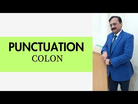 Punctuation (Colon) Lecture 3.6.7 in Urdu/Hindi