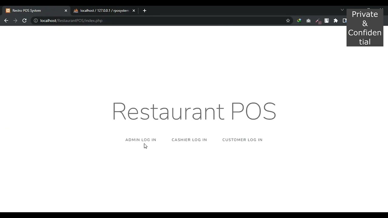 Restaurant POS System Full PHP Project with Source Code