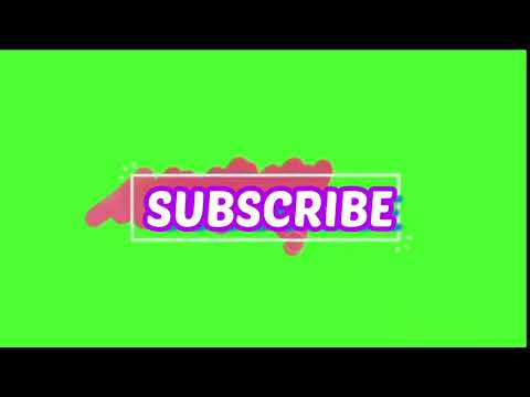 Pink Subscribe Button Green screen (No copyright 2020)