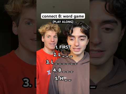 PAUSE & PLAY: CONNECT 8 WORD GAME with @justinbarish