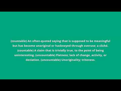 what is the meaning of platitude