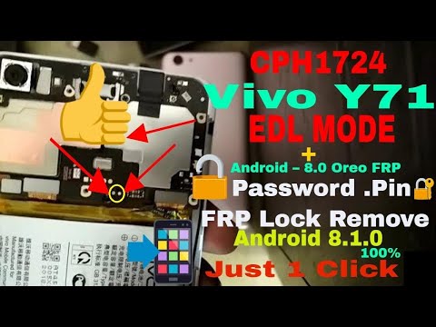 VIVO Y71 PATTERN & FRP FORMAT | VIVO V1724 UNLOCK FORMAT RESET |Y71 HANG ON LOGO WITHOUT BOX FREE