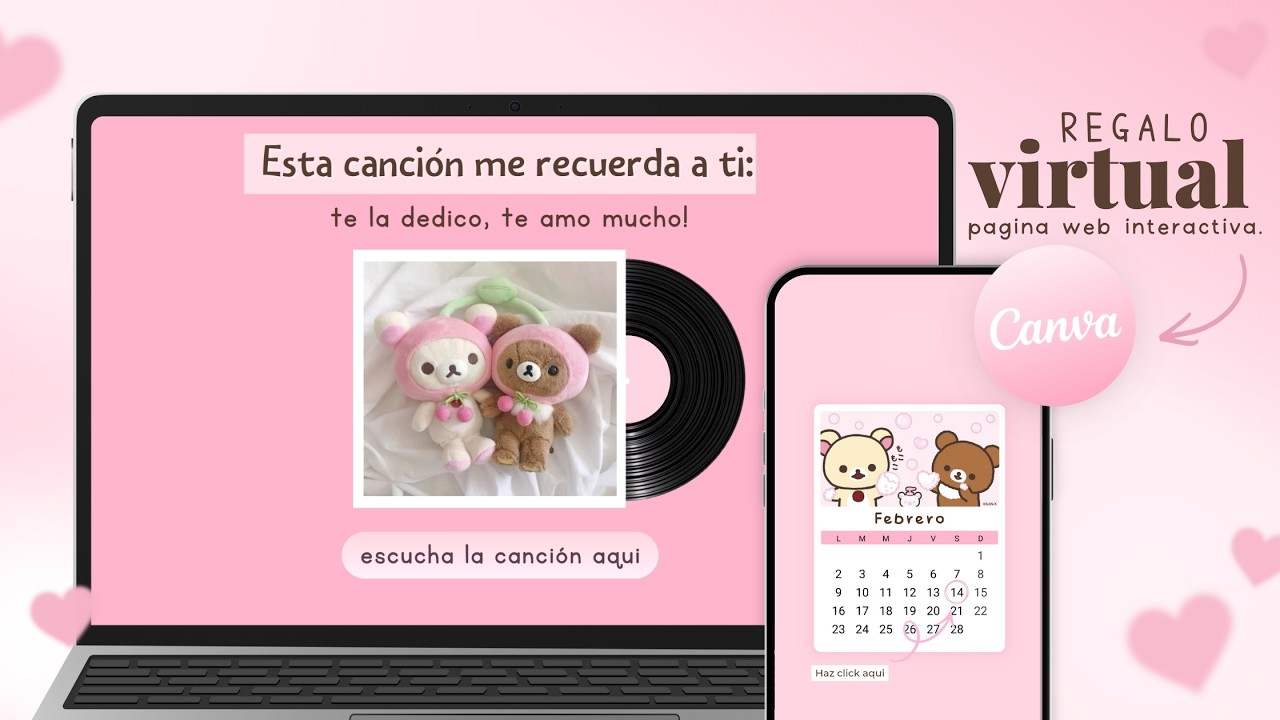 Virtual Valentine's Day gift + editable template 🩷 | @kcandytutos