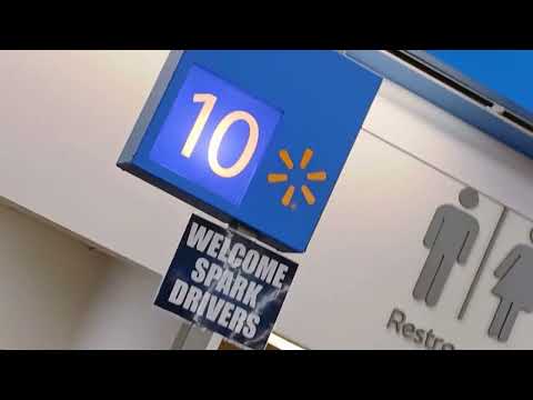 ๐๐ฆ๐ญ๐ค๐ฐ๐ฎ๐ฆ ๐๐ฑ๐ข๐ณ๐ฌ ๐๐ณ๐ช๐ท๐ฆ๐ณ๐ด Sign on Many Checkout Stands at Walmart on Dewey Avenue in Greece, New York, J
