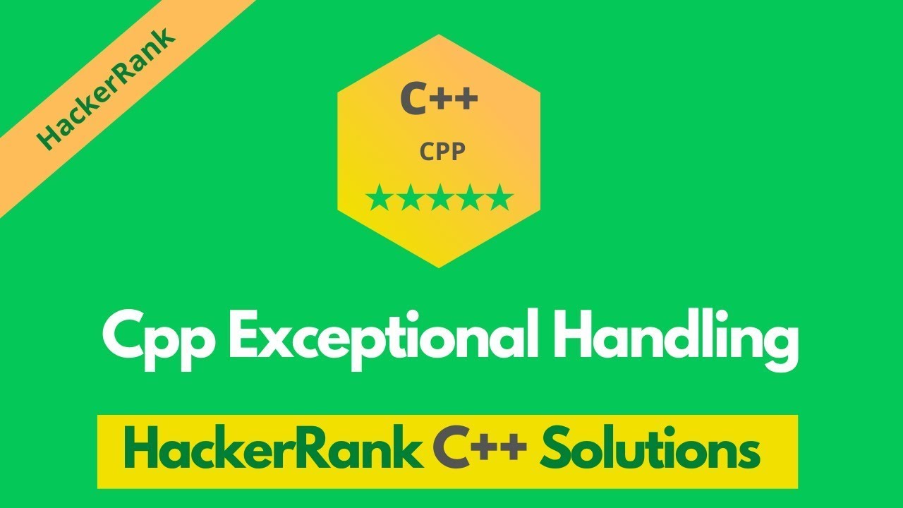 HackerRank CPP exception handling problem solution in C++ | C++ solutions | Programmingoneonone