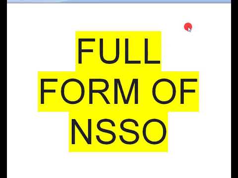 FULL FORM OF NSSO