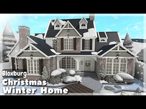 BLOXBURG: Christmas Winter 2-Story Home Speedbuild | Roblox House Build