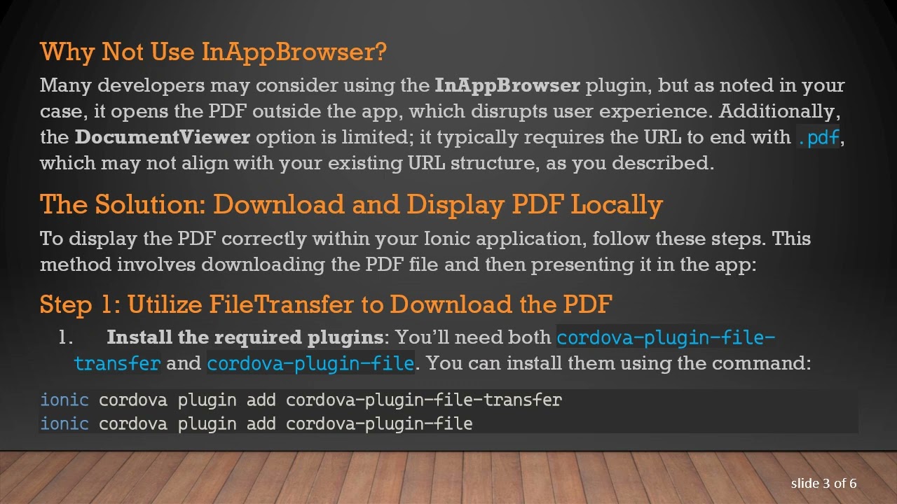 How to View PDF in Content View Using Ionic 3 with External URL