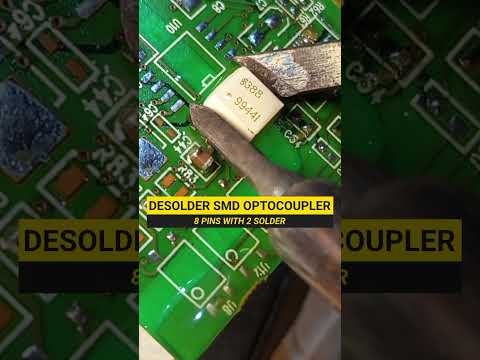 desolder 8 pins smt optocoupler do it so special