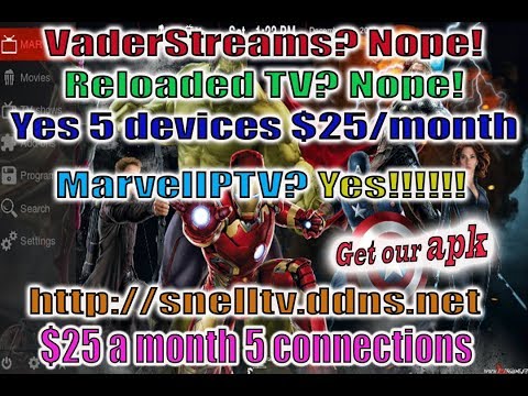 Marvel IPTV family plan $20 a month 5 connections