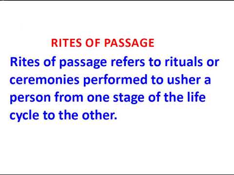 RITES OF PASSAGE Rme.J2.3.1.A1 By IKA with exercises on www.sibalearningzone.com
