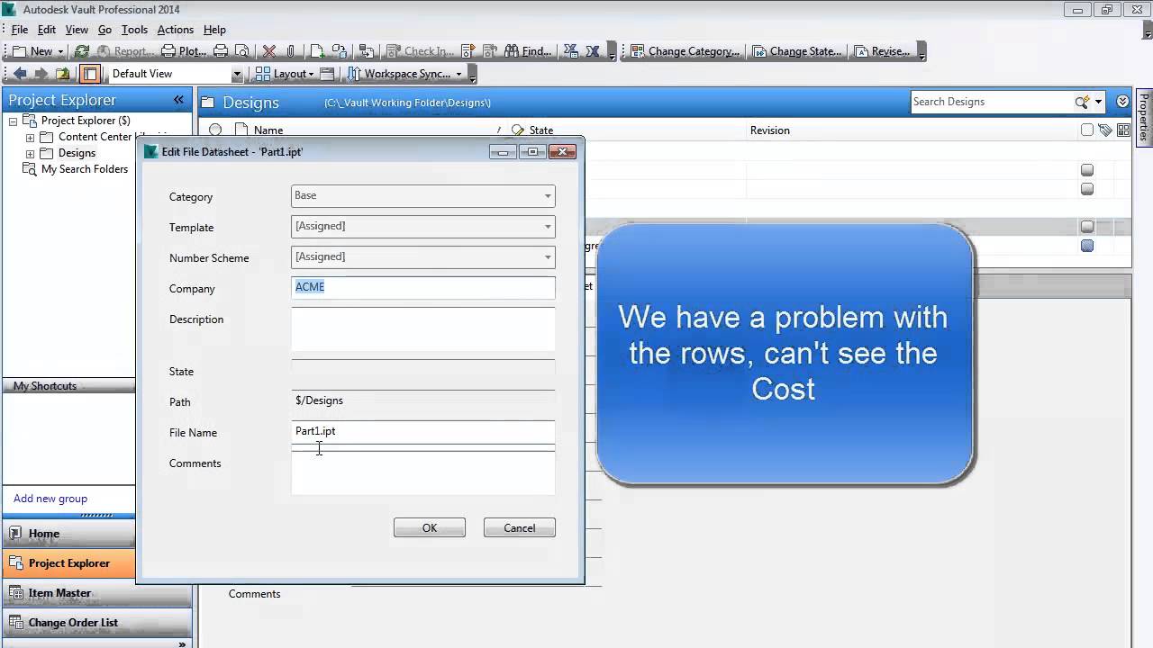 Autodesk Vault Data Standard Extension - Basic Customization