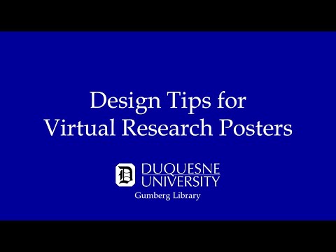 Design Tips for Virtual Research Posters