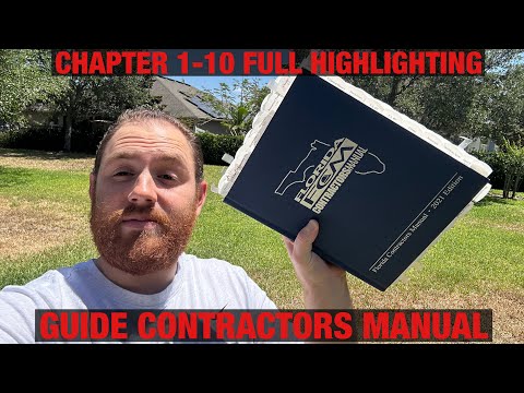 Florida Contractors Manual Chapters 1-10 Full Highlighting Guide for the Business and Finance Exam