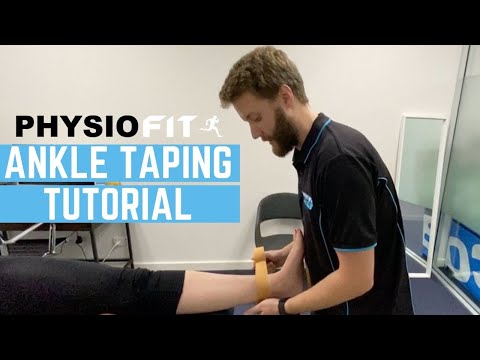 How to tape an ankle for sports trainers by Physio Fit Adelaide