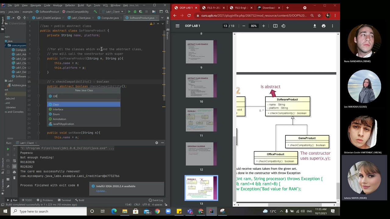Object Oriented Programming in Java - Lab1, Problem