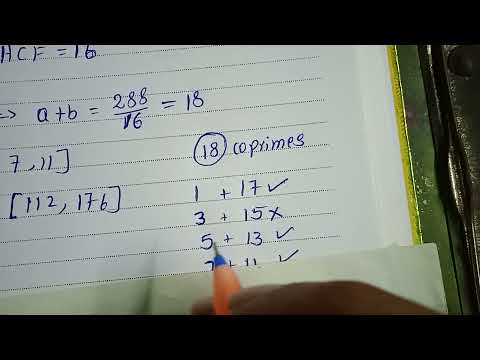 The sum of two numbers is 288 and HCF is 16