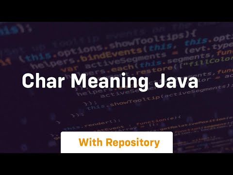 char meaning java