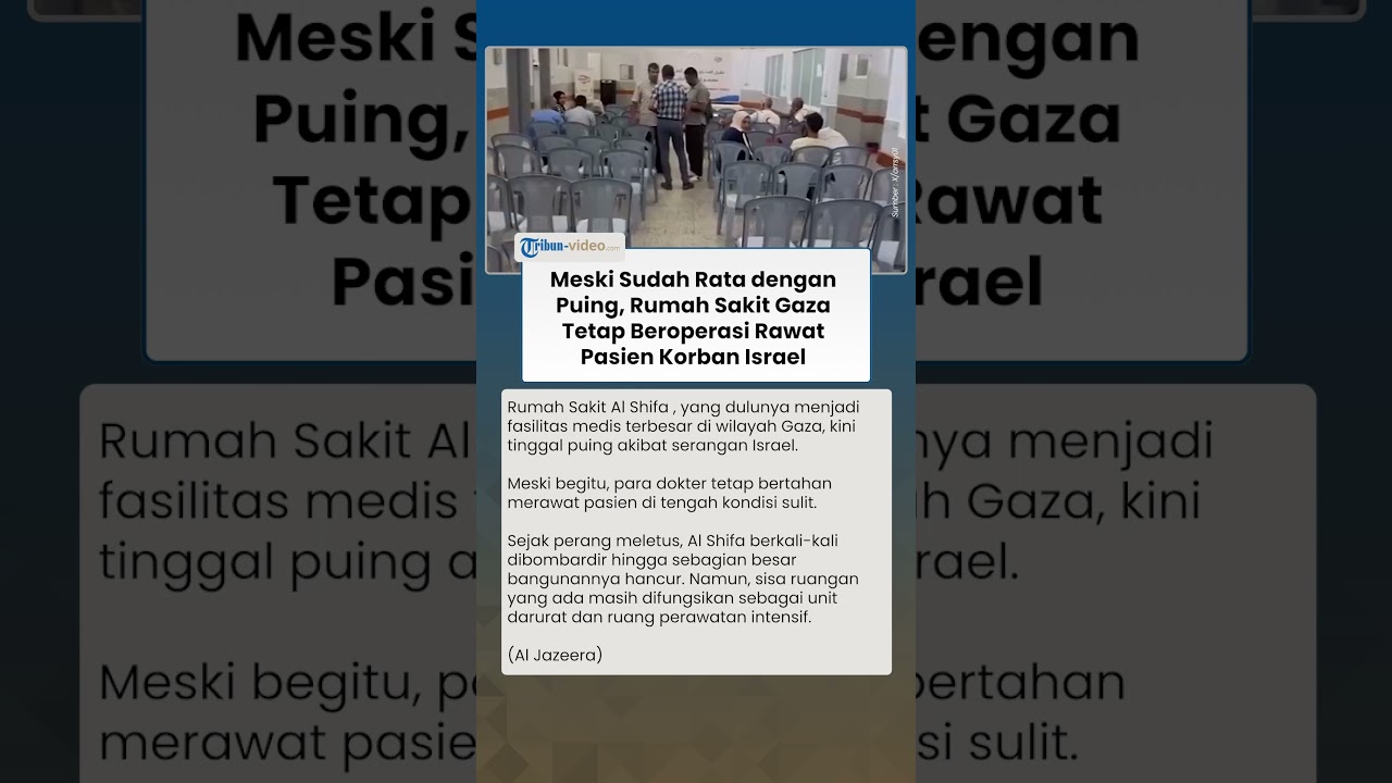 Meski RS Al Shifa Rata dengan Puing, Dokter dan Tim Medis di Gaza Tetap Layani Pasien Korban Israel