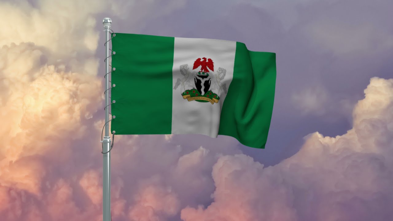 The Nigerian Flag Waving!