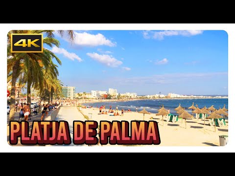 'PALMA DE MALLORCA' 4K - Beach & Nightlife in Platja de Palma, Spain