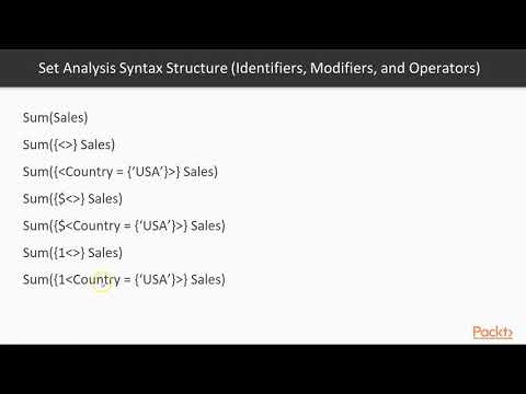 Learn Learn Qlik Sense Dashboard Development Basics of Set Analysis Expression | packtpub com ...