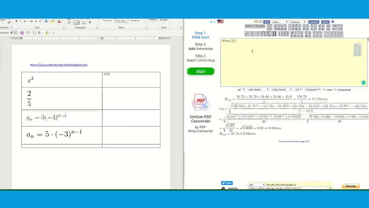 codecogs tutorial part 1