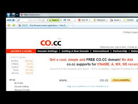 Internet & Computer Tips : Register a Domain Name for Free