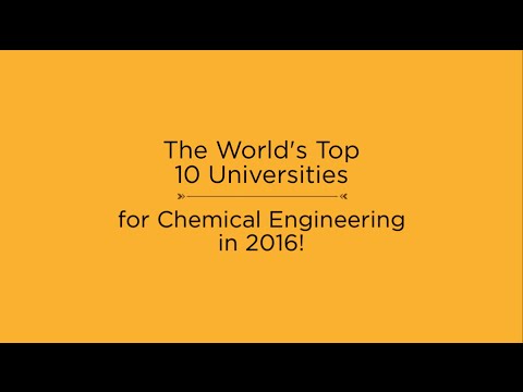 Top 10 Universities for Chemical Engineering in 2016