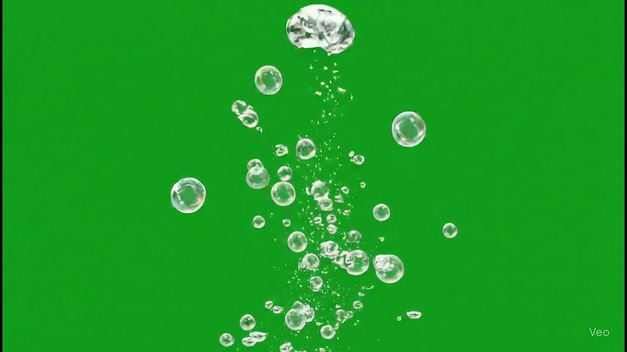 Sparkling Water Bubbles  – Free Green Screen HD