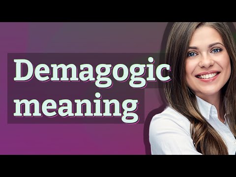 Demagogic | meaning of Demagogic