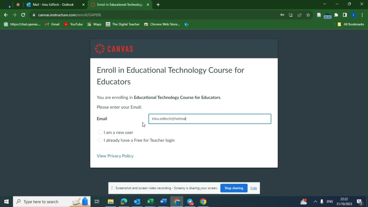 How to Enroll into EdTech 101 Online Course