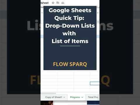 Google Sheets Drop-Down Lists with List of Items