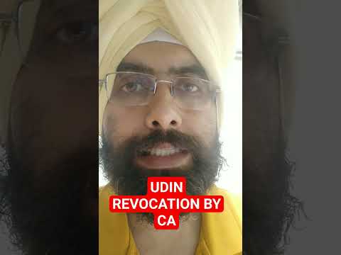 UDIN REVOCATION BY CHARTERED ACCOUNTANT RESTRICTED #CA