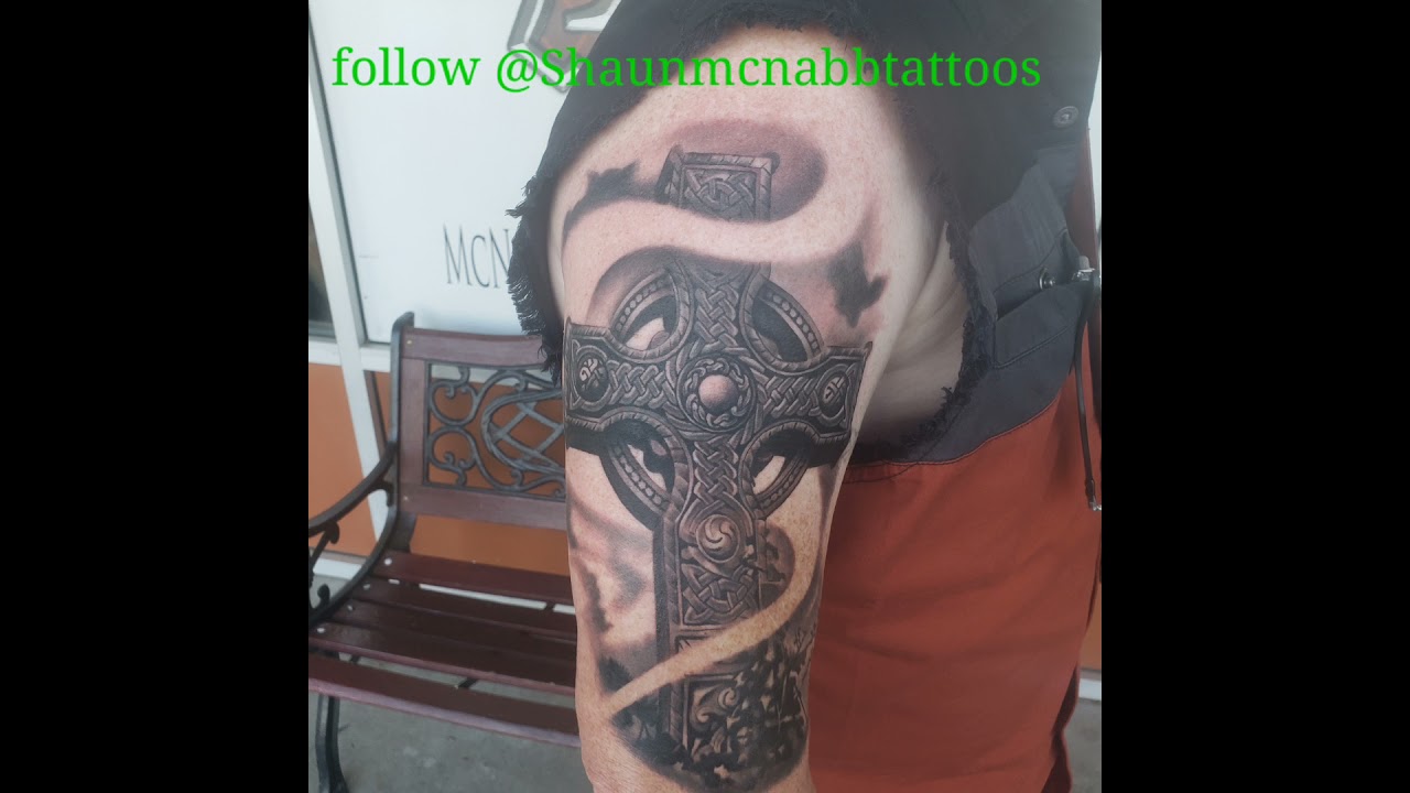 celtic cross tattoo time-lapse