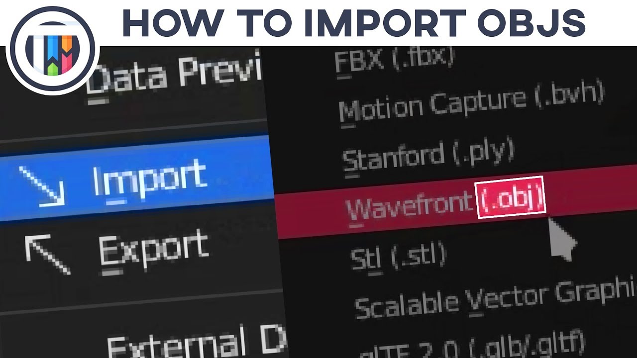 How to Import OBJs in Blender 28