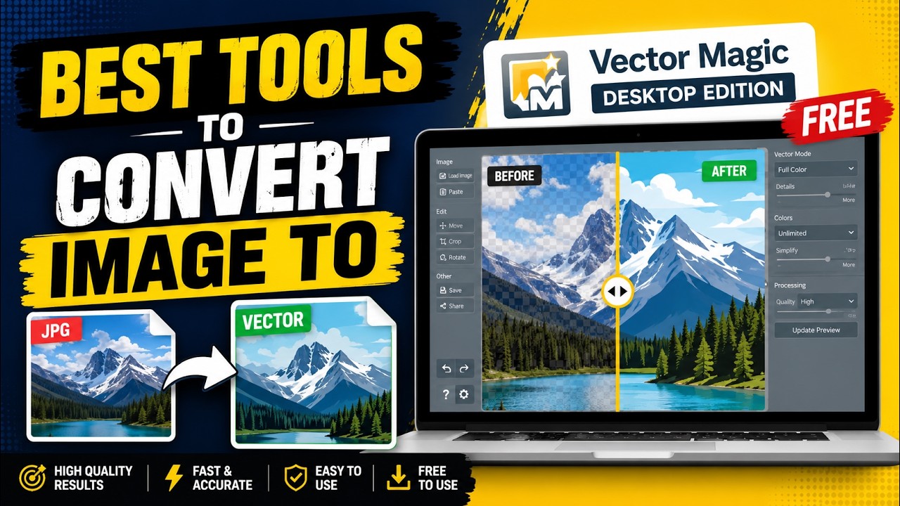 Best Tools to Convert Image to (Vector Magic Desktop Edition 2026 Review!) How to Download & Install