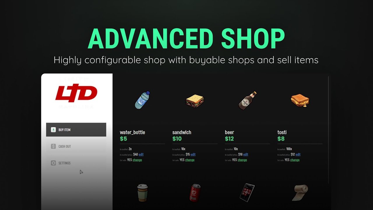 Most Advanced Shop System [PAID] - FiveM Releases - Cfx.re Community