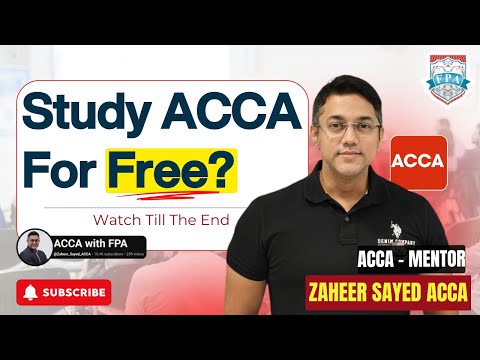 Can You Do ACCA Without Spending Lakhs? | ACCA For Free | Zaheer Sayed ACCA